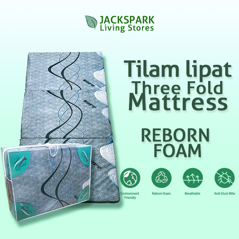 Tilam Lipat 3 (Free Bag)Three Fold Mattress/Tilam Lipat/Tilam Bujang ...