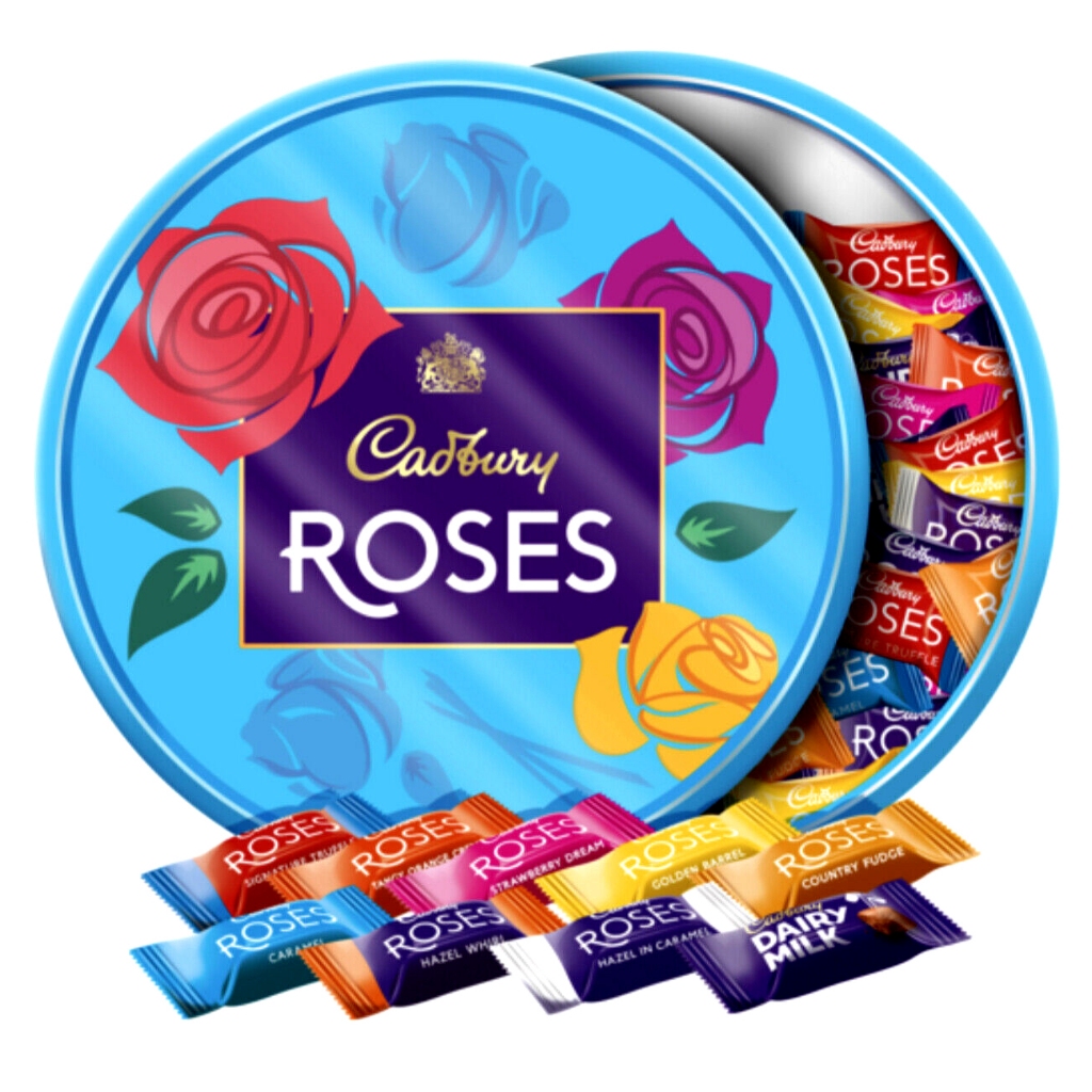 (EXP: 03/2024) Cadbury Roses Tub (550g) Assortment of Brightly-Wrap ...
