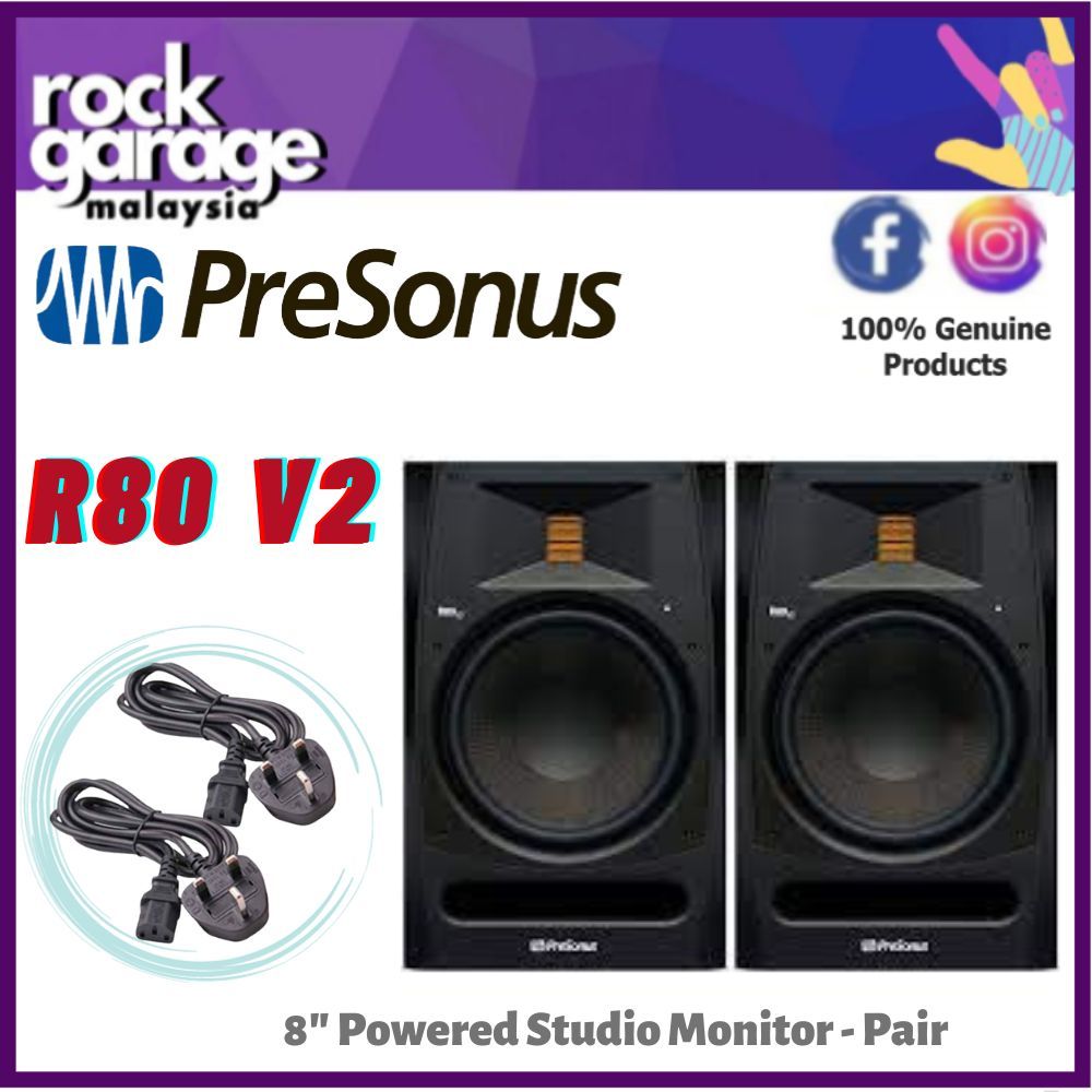PreSonus R80 V2 8" Powered Studio Monitor - Pair ( R80v2 ) | Shopee ...