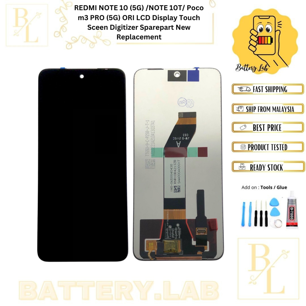 LCD REDMI NOTE 10 5G / NOTE 10T 5G / POCO M3 PRO Display + Touch Screen ...