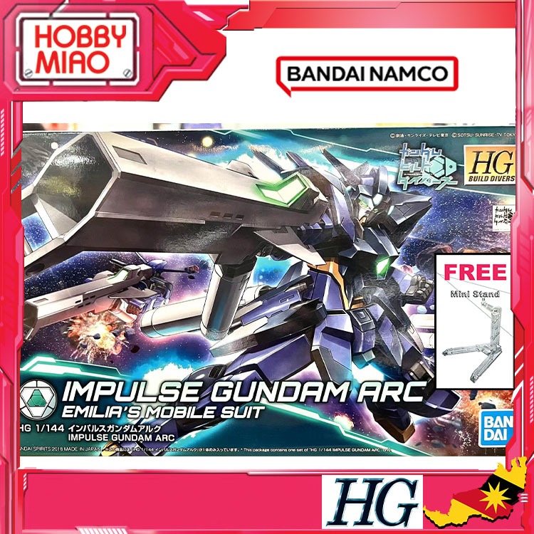 BANDAI HG 1/144 Scale Gundam Build Divers Impulse Gundam ARC FREE Mini Stand | Shopee Malaysia