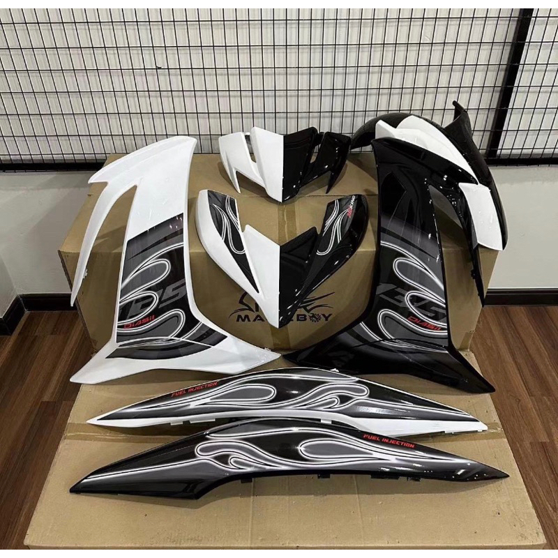 Body Cover Kit Lc135 V8 Api White H Bkwh 2 Tone Shopee Malaysia 