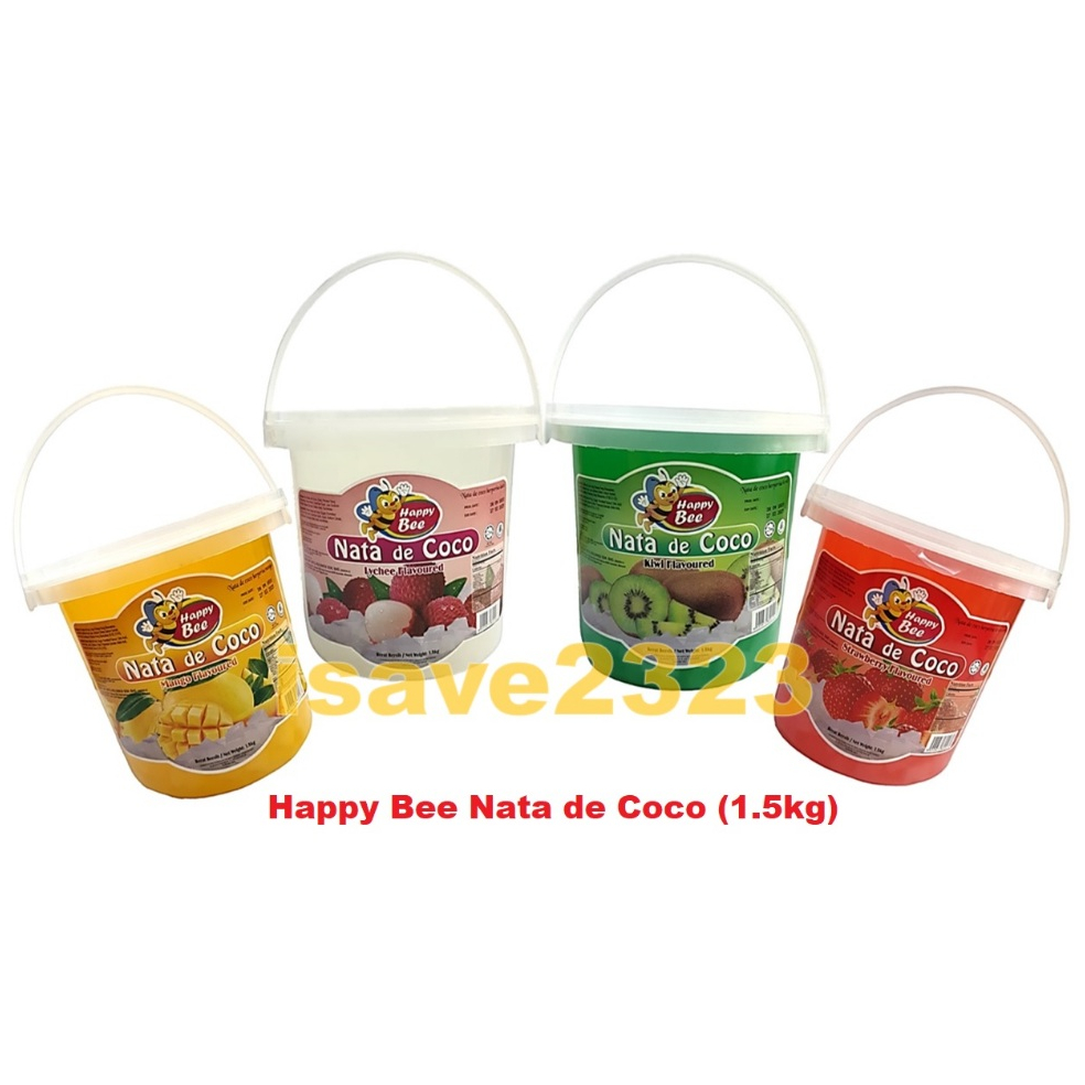 [HALAL] Happy Bee Nata de Coco (1.5kg) - Kiwi / Lychee / Mango ...