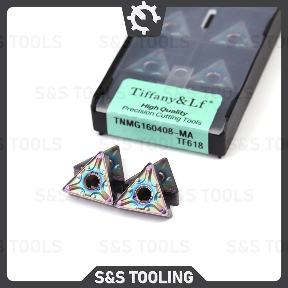 10pcs TNMG160404-MA TF618 / TNMG160408-MA TF618 40-55 HRC DESKAR CARBIDE INSERT LATHE TURNING ...