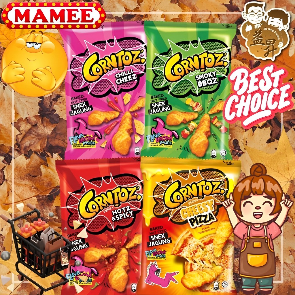 1 pack x 80gm/100gm - Mamee Corntoz Corn Snacks [Hotz & Spicy / Chilli ...