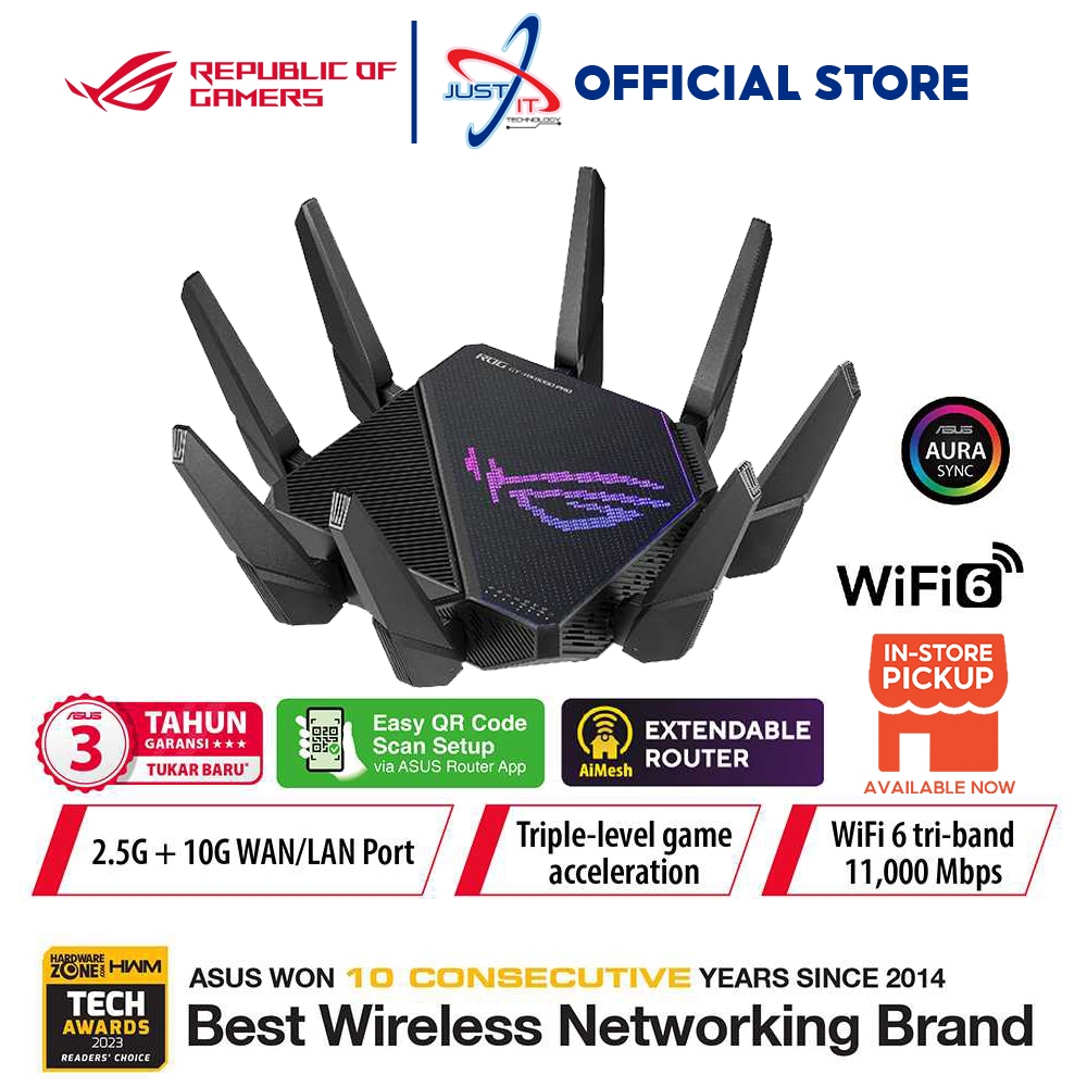 ASUS ROG RAPTURE GT-AX11000 PRO / ROG RAPTURE GT-AX11000 AX11000 Tri ...