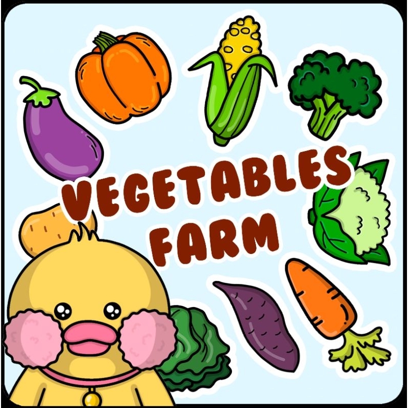 Vegetables FARM Paper House Book Pretend Play Educational Toys Duck ...