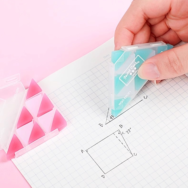 KOKUYO WSG-ERCF PASTEL COOKIE CORNER TRIANGLE ERASER | Shopee Malaysia