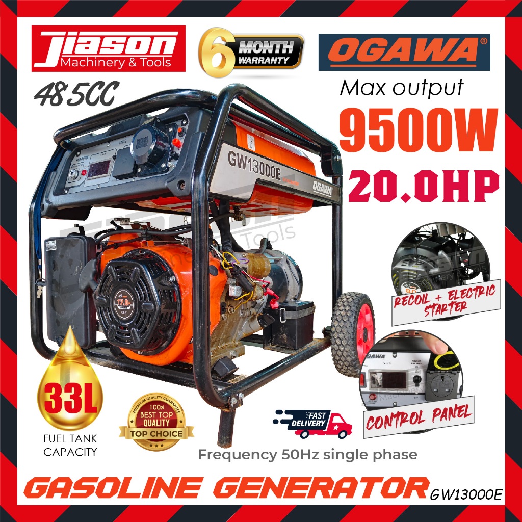 [NEW] OGAWA GW13000E 485CC Professional Gasoline Generator / Penjana ...