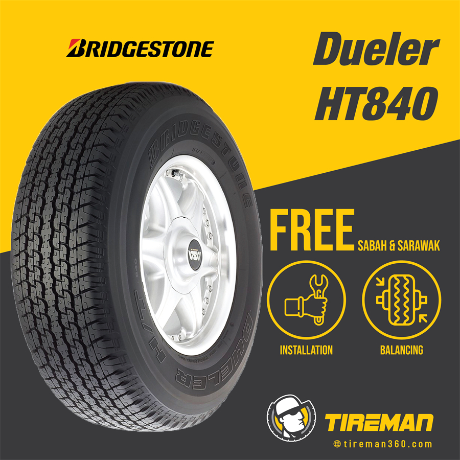 Bridgestone Dueler HT840 255/70R15C 255/65R17 205R16 Inch Tayar Tire ...