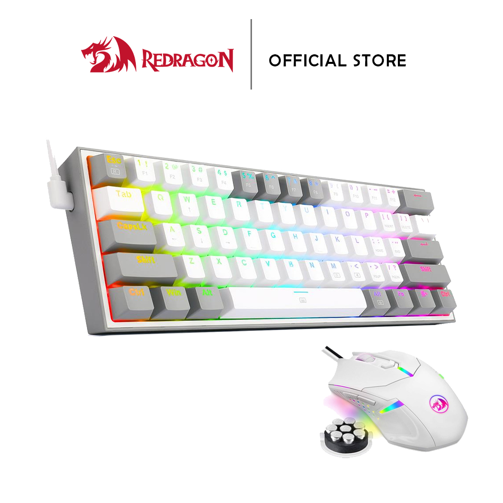 Redragon K617 FIZZ RGB 60 Compact Mechanical Keyboard Gaming | Shopee ...