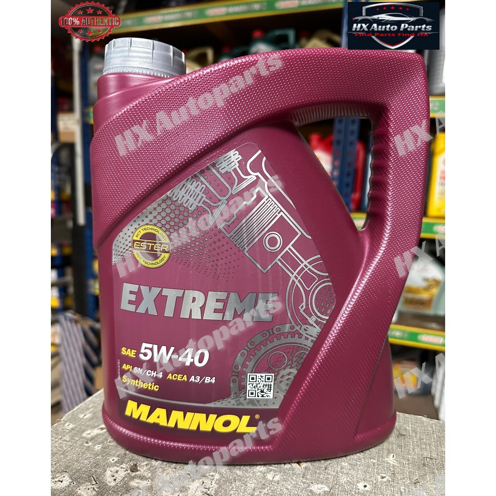 MANNOL EXTREME FULLY SYNTHETIC Engine Oil SAE 5W-40,4L. | Shopee Malaysia