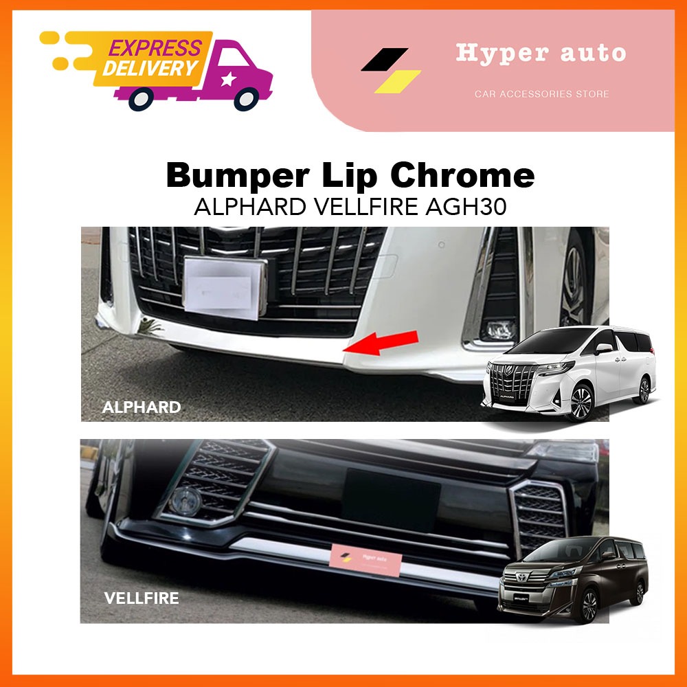 Toyota alphard vellfire agh30 Front Bumper Protector Guard Cover Trim ...