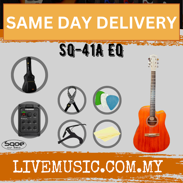 Sqoe Spain SQ-41A EQ Dreadnought 41" Acoustic-Electric Guitar With ...