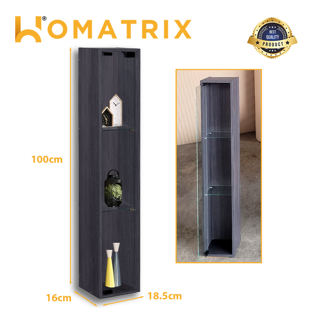 HOMATRIX Display Glass Cabinet Living Room Bookcase Storage Side ...