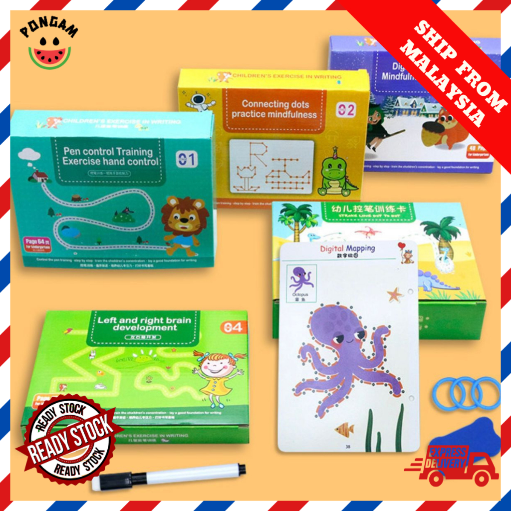 Kid Magical Tracing Work Material with Erasable Pen Control Educational ...