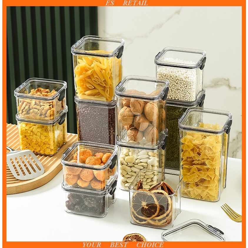 Transparent container Food container Airtight container Square Container Bekas bijirin kedap ...
