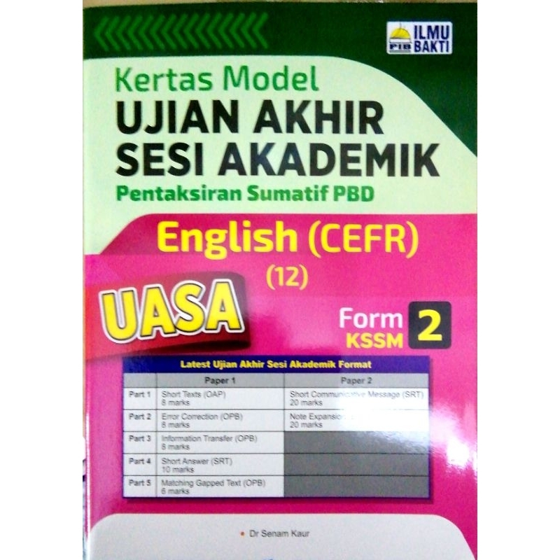 Kertas Model Ujian Akhir Sesi Akademik English Form 2 UASA | Shopee ...