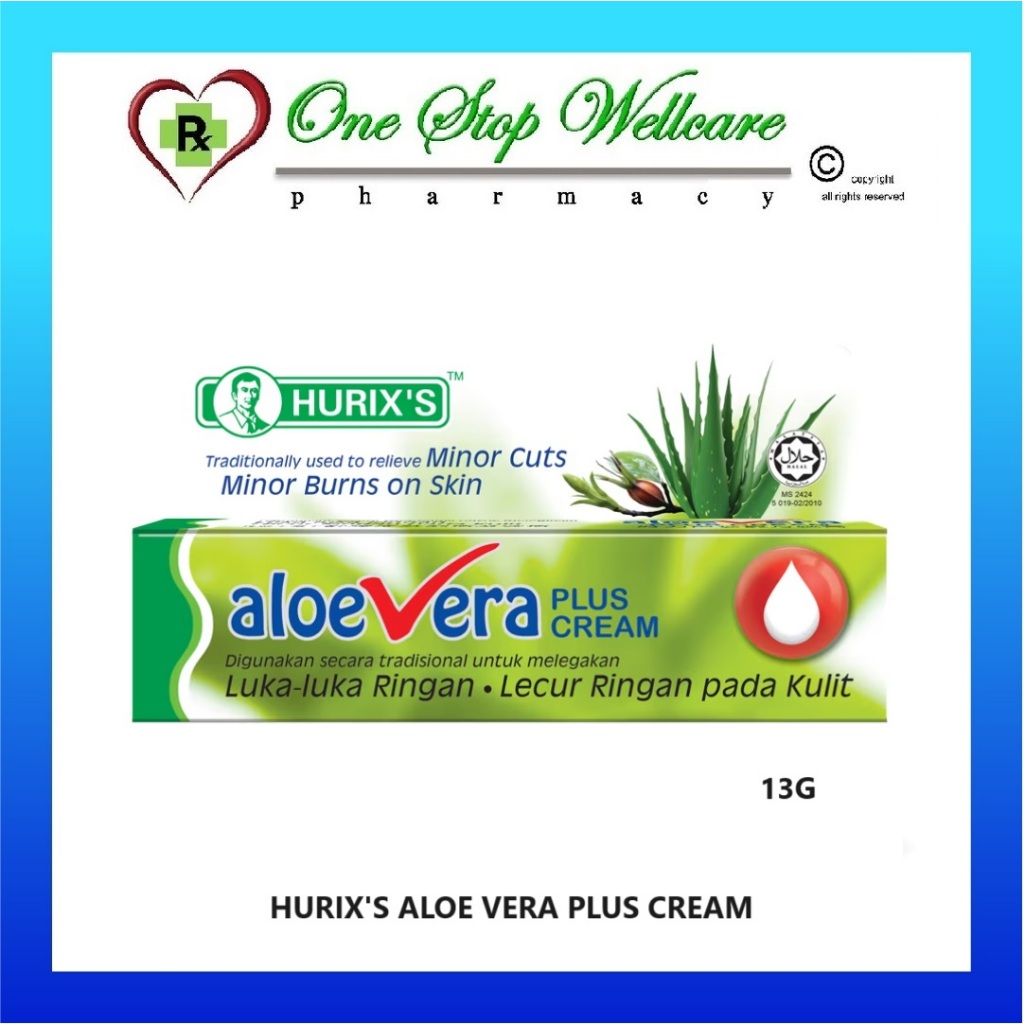 HURIX'S ALOE VERA MINOR CUT CREAM PLUS 13G (EXP:10/2025) | Shopee Malaysia