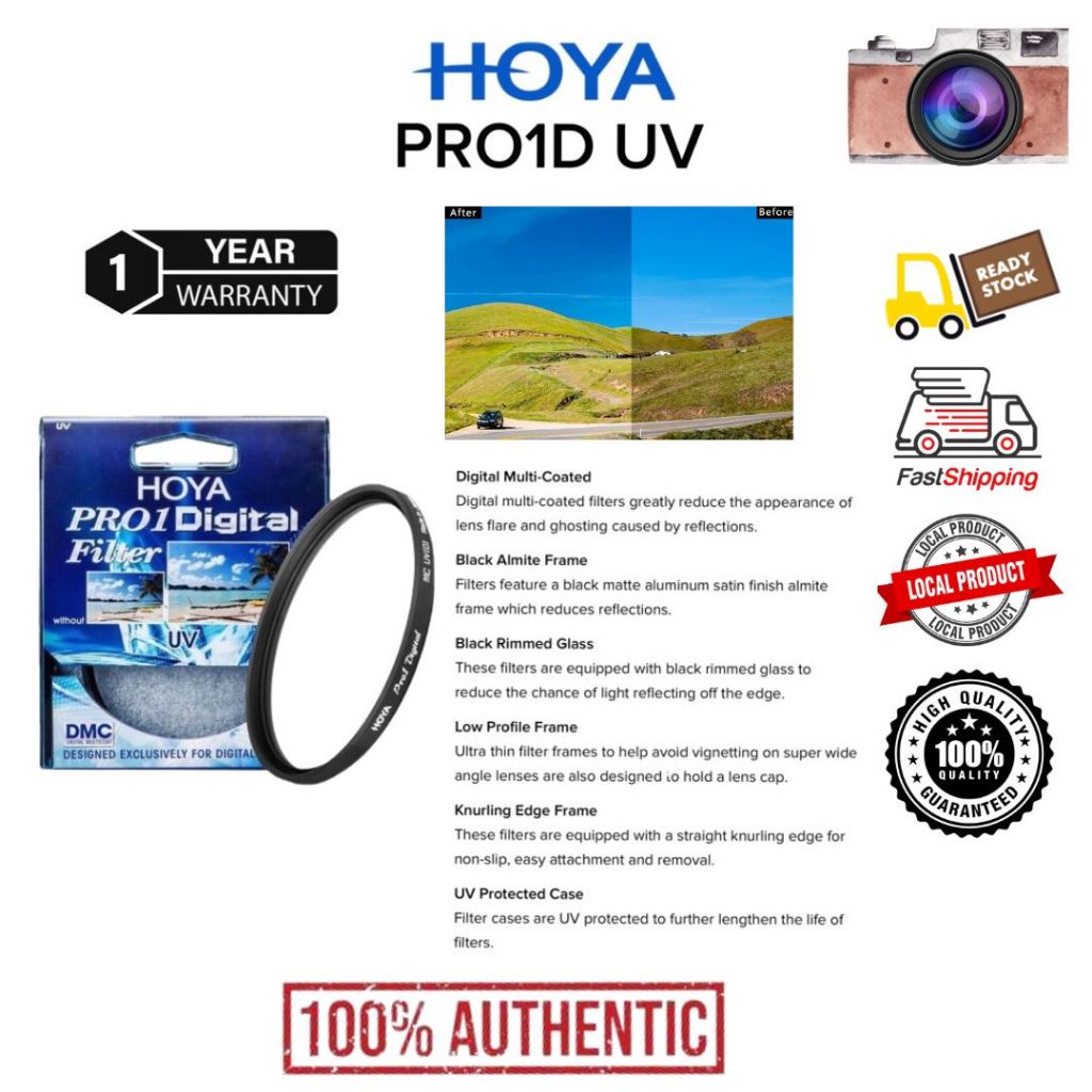 HOYA Pro 1 UV Lens Protection all size for canon/Nikon/sony/fuji/sigma ...