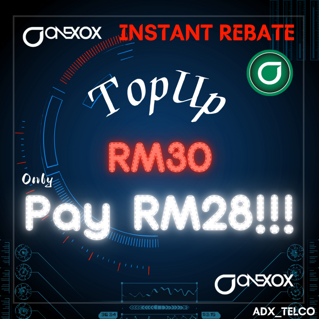 XOX/ONEXOX PREPAID TOP UP (DISCOUNT RM2) | Shopee Malaysia