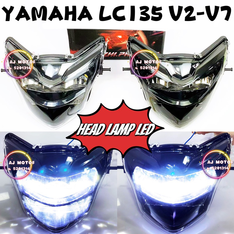 YAMAHA LC135 LC V2 V3 V4 V5 V6 V7 HEAD LAMP LED LAMPU BESAR DEPAN HANDLE SWITCH ON OFF SUIZ SUIS ...