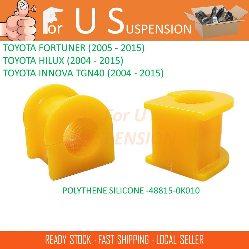 2 PIECES FRONT STABILIZER BUSH POLYTHENE SILICONE - 48815-0K010 TOYOTA ...