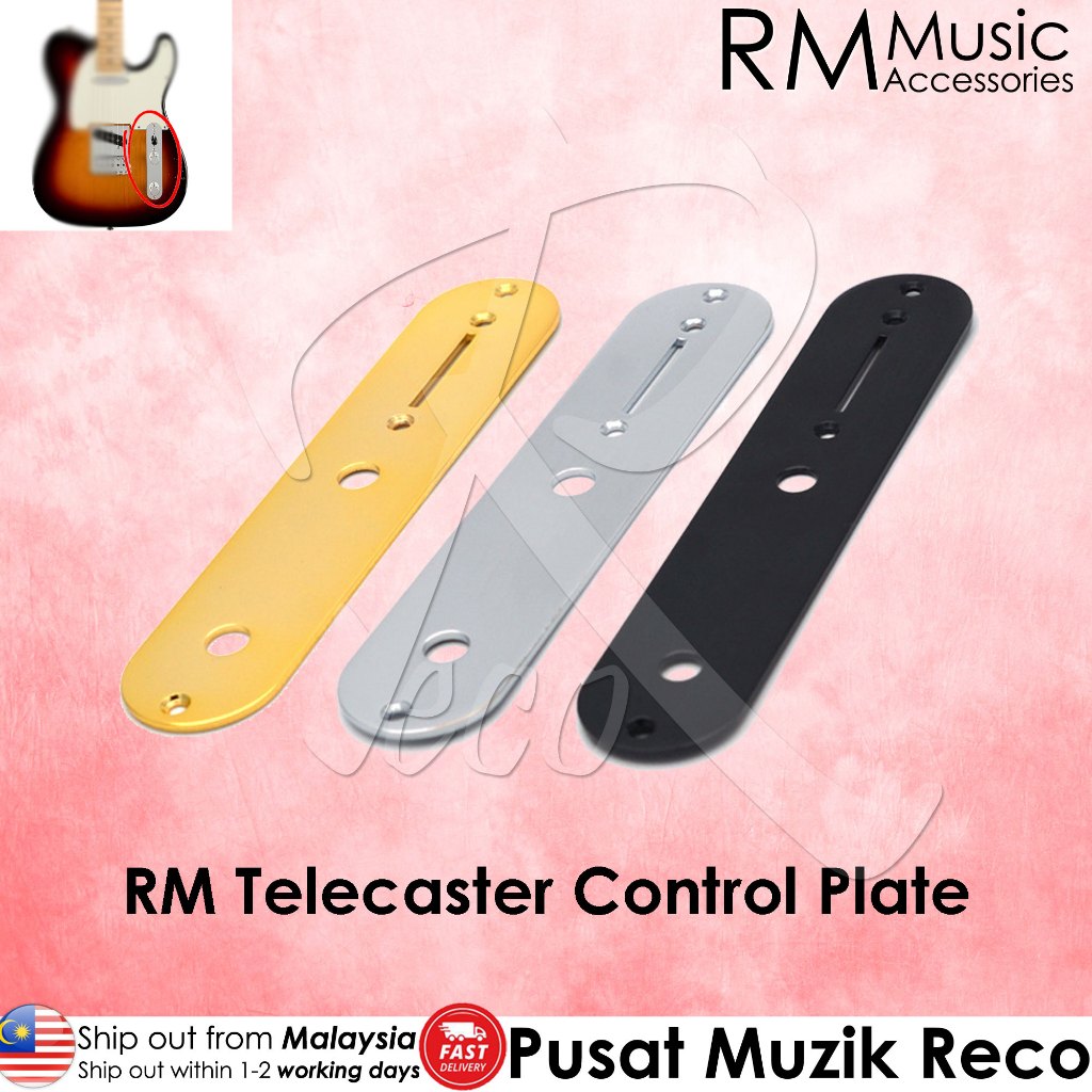 RM Telecaster Control Plate Electric Guitar Accessories Chrome Black ...