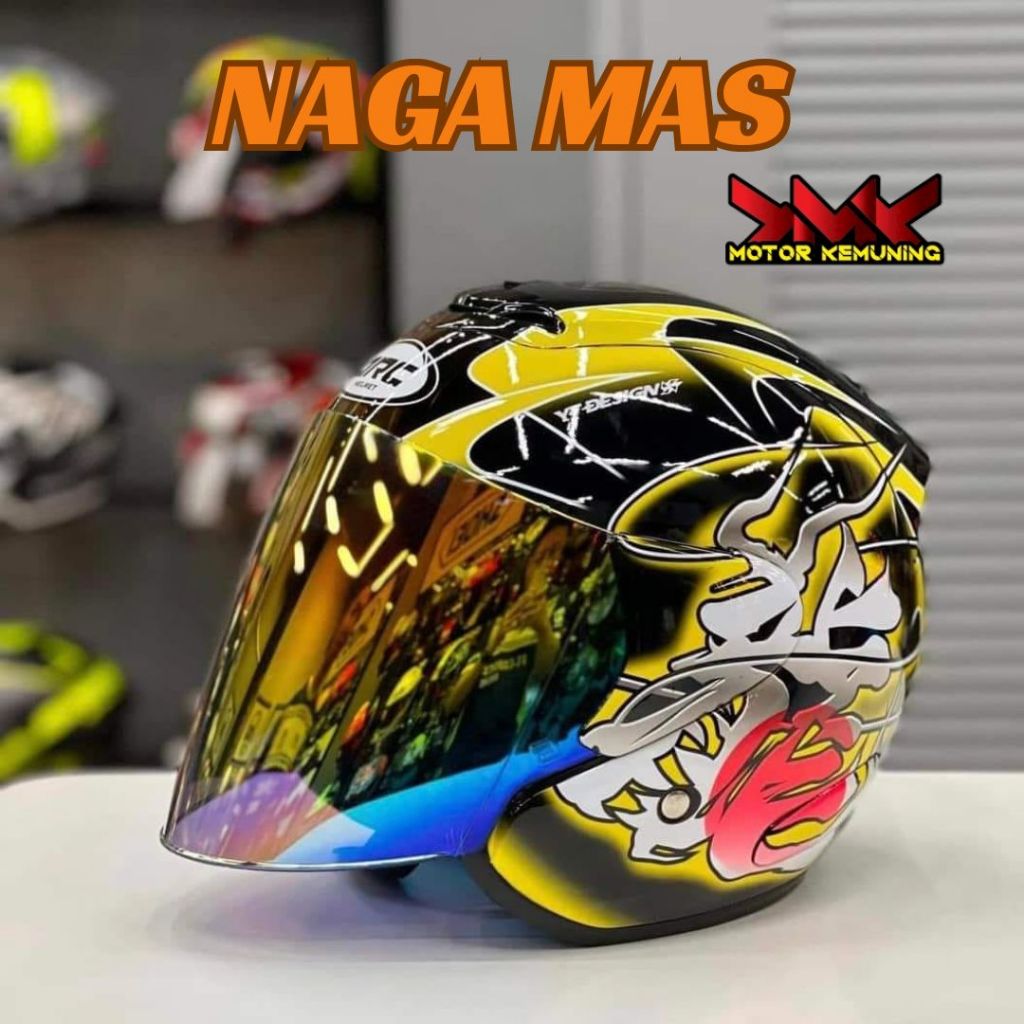ARC RITZ YF DRAGON NAGAMAS / NAGA VISTA OPEN FACE HELMET ORIGINAL ...