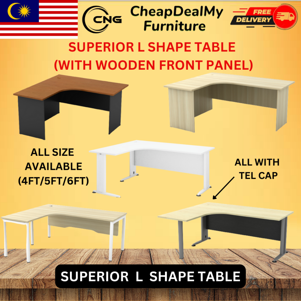 CheapDeal Executive Compact L ShapeTable With WOODEN Front Panel ...