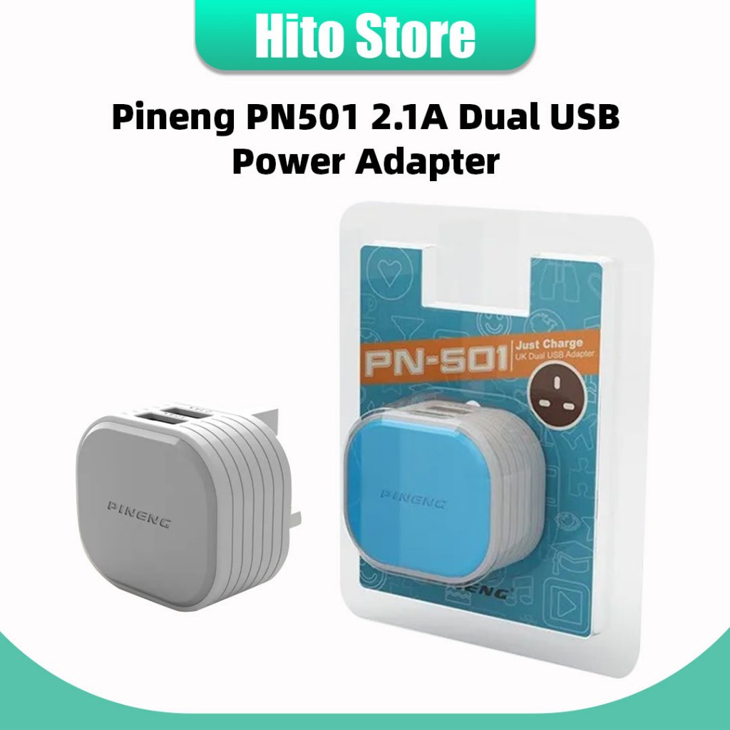 Pineng PN501 (100% Original) 2.1A Dual USB Power Adapter PN 501 Pineng ...