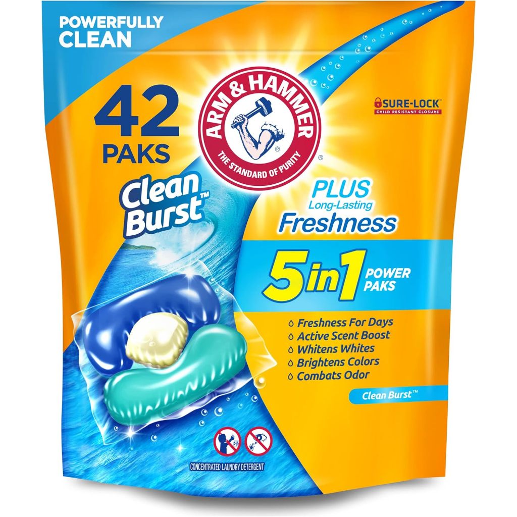 ARM & HAMMER Fabric Softener Sheets | 5IN1 Liquid Laundry Detergent ...