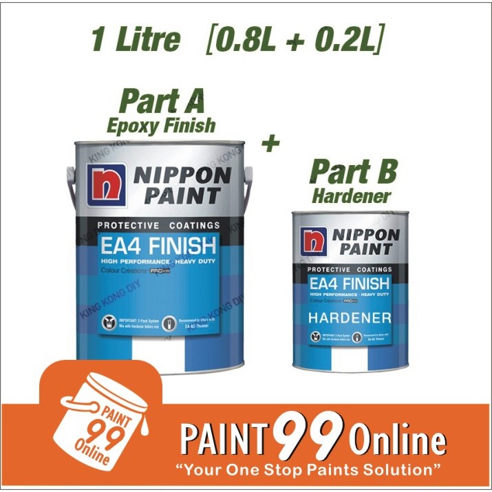 1 LITER EA4 💥OFFER!!!💥 Nippon Paint Floor Paint Protective Coating EA4 ...
