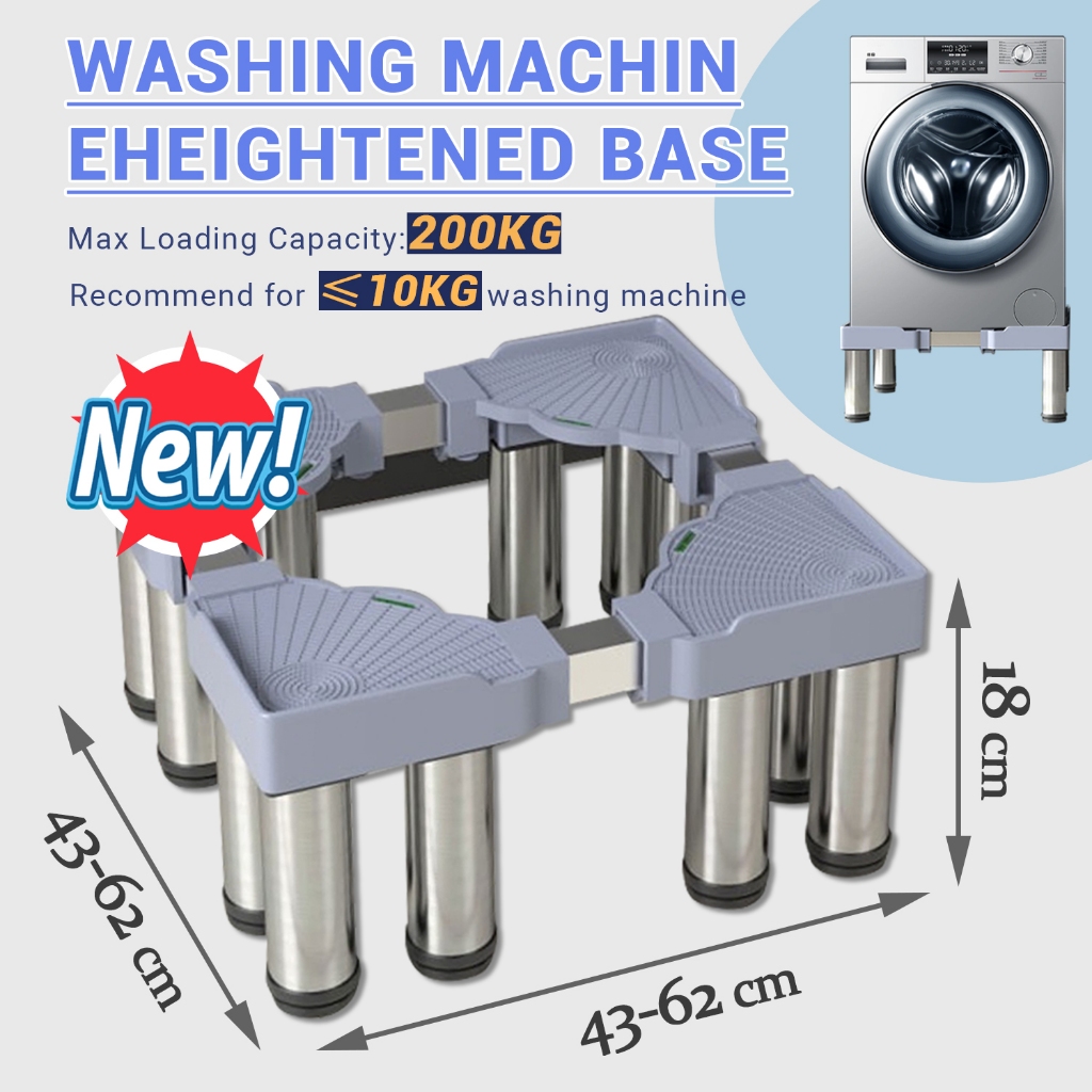13.5cm/18cm Height Steel Legs Adjustable Washing Machine Stand Base ...