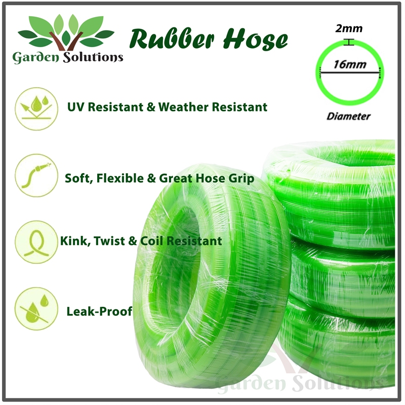 2.0MM THICK APPLE GREEN PVC ULTRA DURABLE WATER HOSE / GARDENING HOSE ...