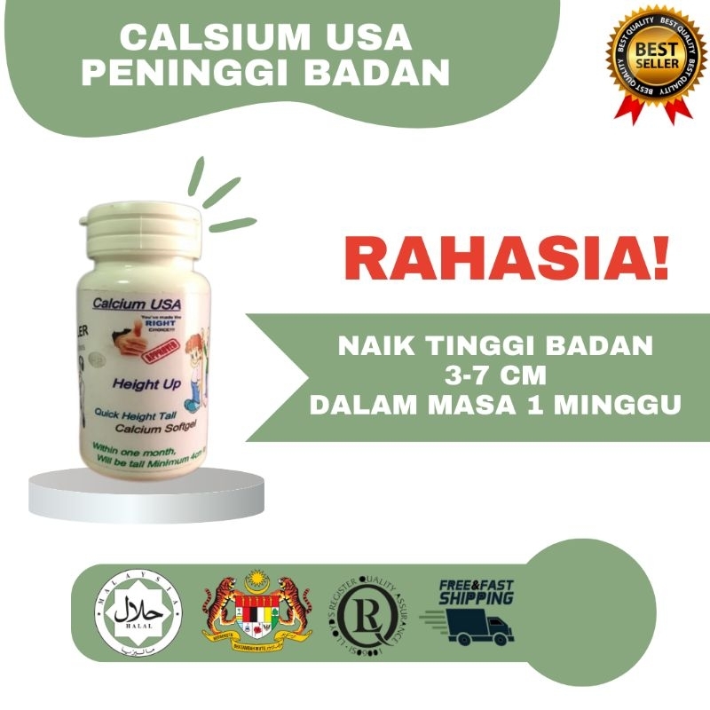 UBAT TINGGI BADAN ORIGINAL CALSIUM USA Peninggi badan lulus KKM ...