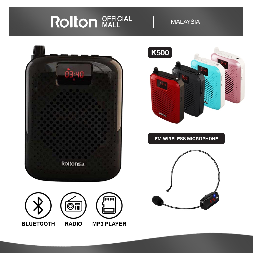 Rolton K500 Speaker with Mic ( FM Microphone ) | Wireless Voice ...