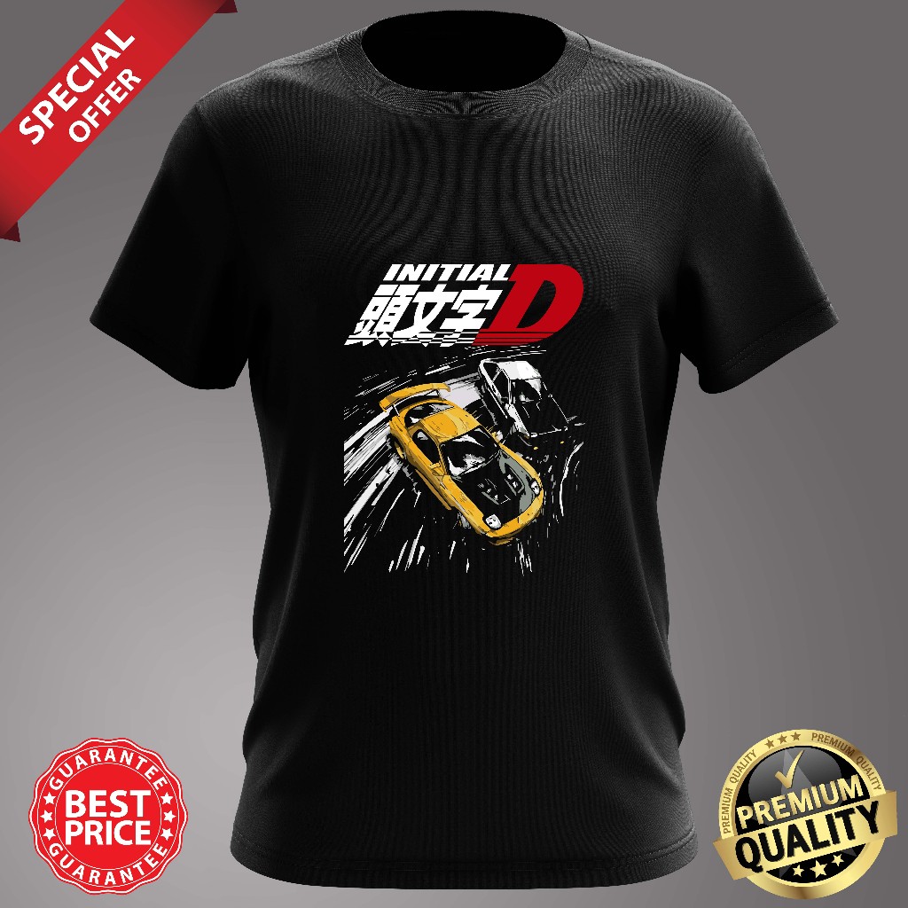 BAJU ANIME INITIAL D ROUND NECK COTTON T-SHIRT | Shopee Malaysia