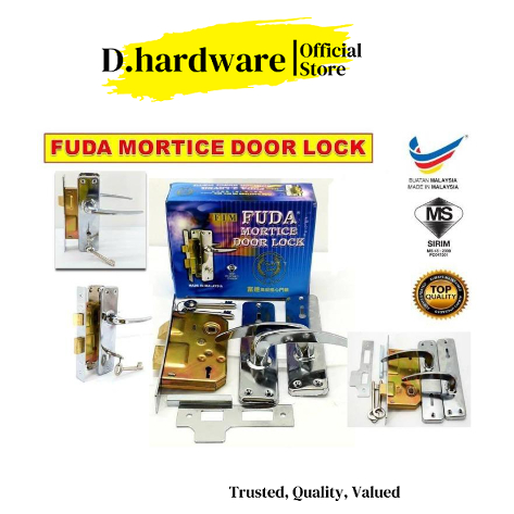FUDA Lock 2 Lever Mortice Mortise Grill Door 2 Lever Handle Lock ...