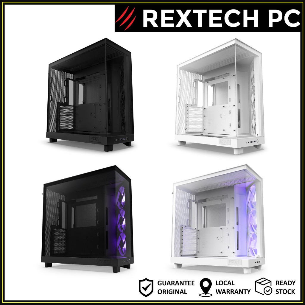 NZXT H6 FLOW / H6 FLOW RGB COMPACT DUAL-CHAMBER MID-TOWER AIRFLOW ...