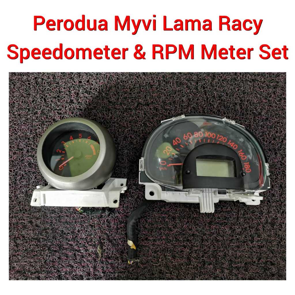 Perodua Myvi Lama Racy Speedometer & RPM Meter ( Black & Red ...