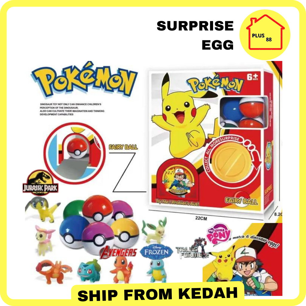 Pokemon Pikachu Frozen Transformers Avengers Toy Funny Egg Dinosaur ...