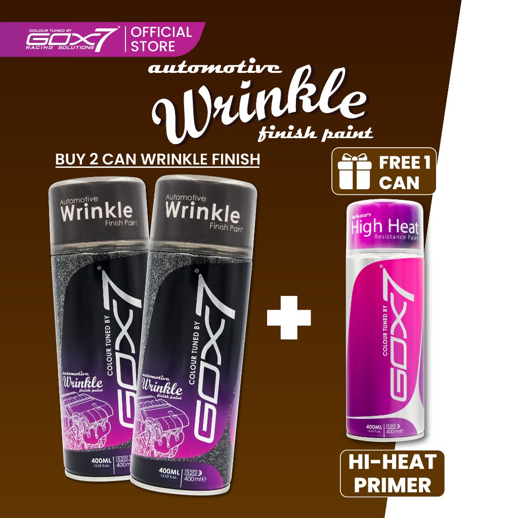 Gox7 Automotive Wrinkle Finish Paint AW78** Series 400ml Aerosol Spray ...