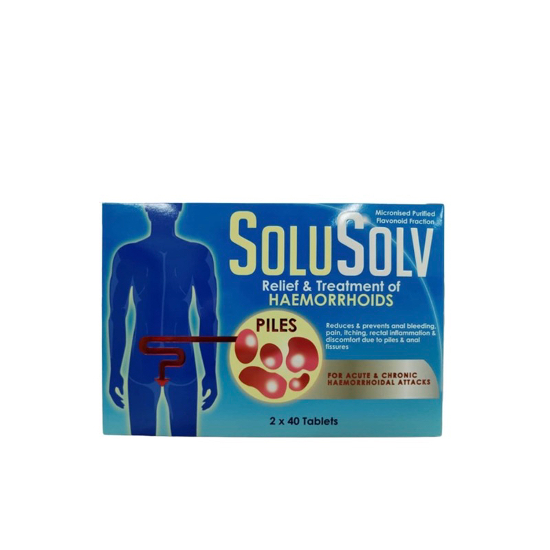 Solusolv Relief & Treatment of Haemorrhoids 40 Tablets x 2 (Acute ...