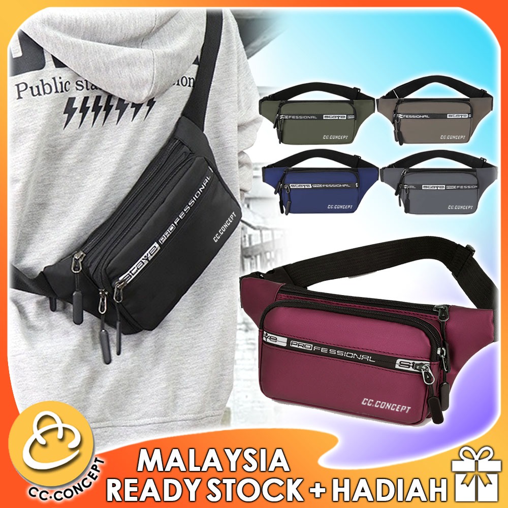 CC CONCEPT Original Waist Bag Waterproof Men Chest Pouch Sling Bag ...