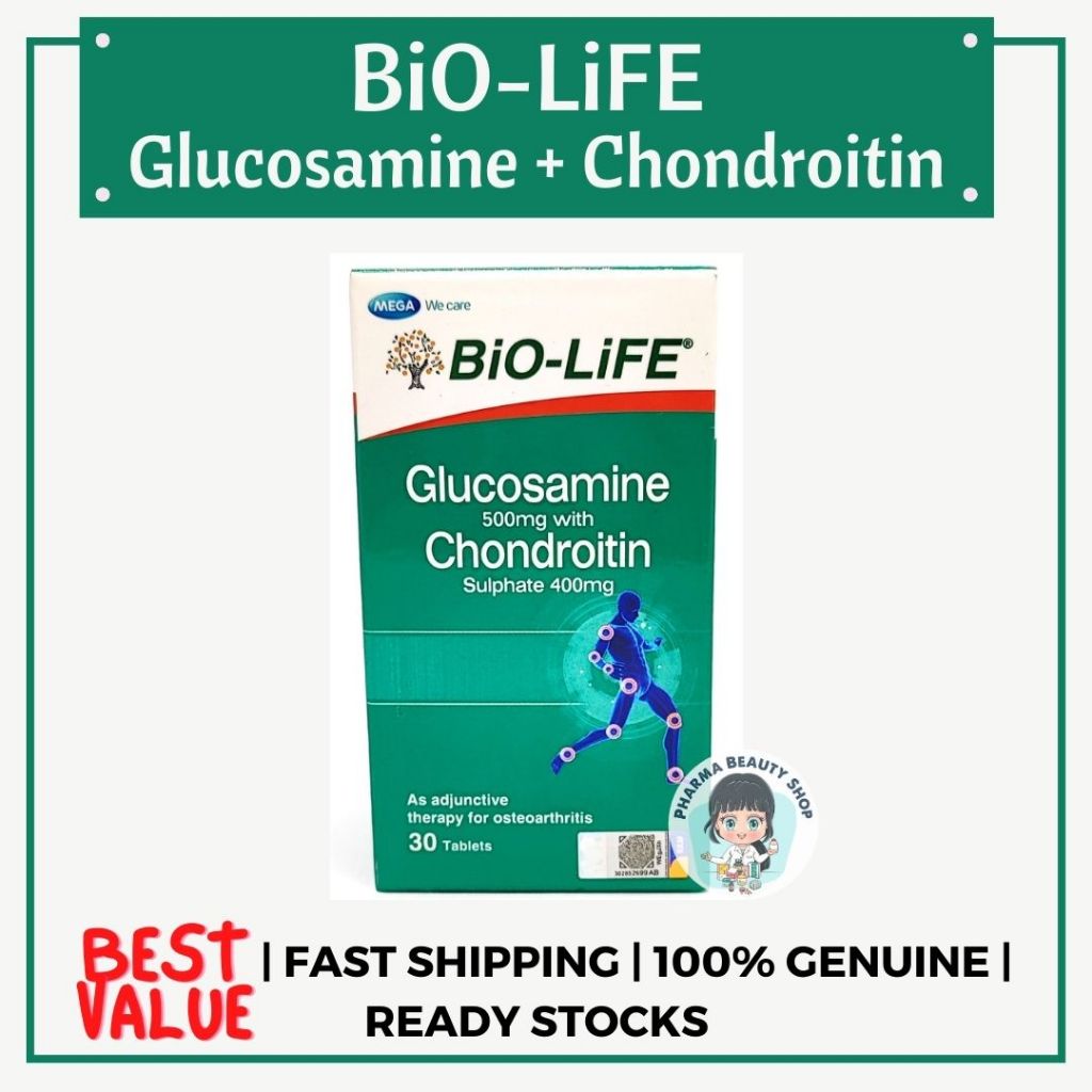 BiO-LiFE Glucosamine 500mg with Chondroitin Sulphate 400mg 30 tablets ...