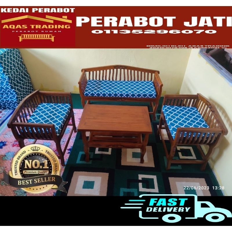 kerusi kayu jati set kartini Indonesia | Shopee Malaysia