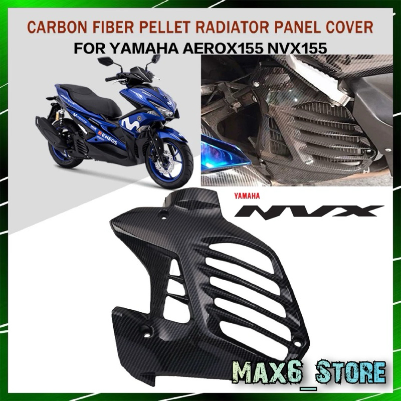 Yamaha NVX155 V1 Coolant Cover Carbon Honeycomb NVX 155 Radiator Cover ...