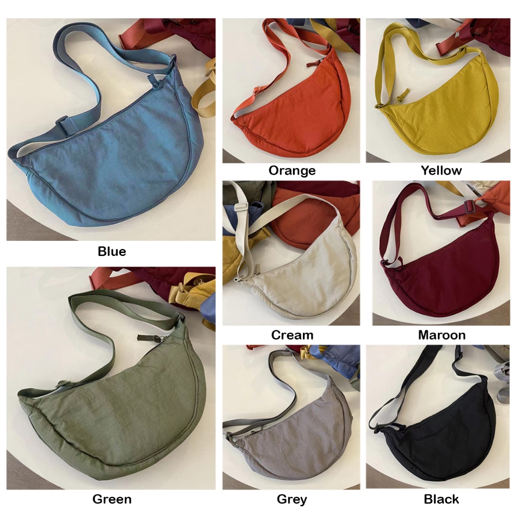 BBD Unixxx Quality Crossbody Lightweight Crescent Nylon Shoulder Bag ...