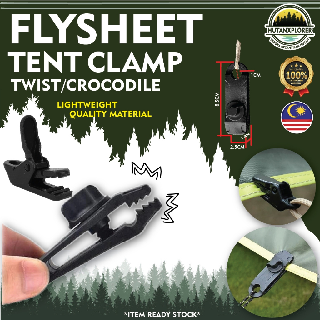 Flysheet Clip Camping Tent Clip Fly Tarp Clamp Tarpaulin Clips Canvas ...
